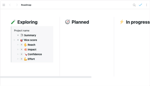 Workflowy template - Product roadmap